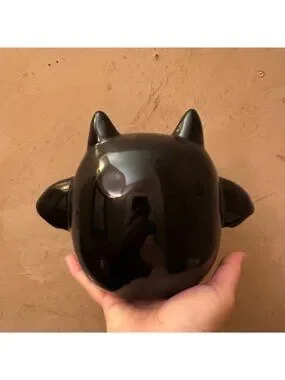 Rae Dunn | Holiday | Rae Dunn Halloween Fang Tastic Black Bat Ceramic ...